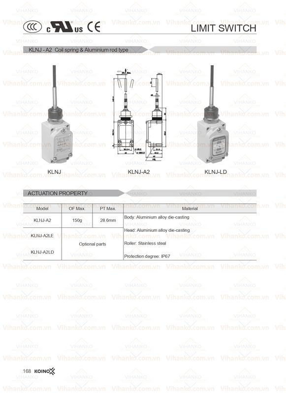 Công tắc Koino KLNJ - THIẾT BỊ CÔNG NGHIỆP VIHANKO