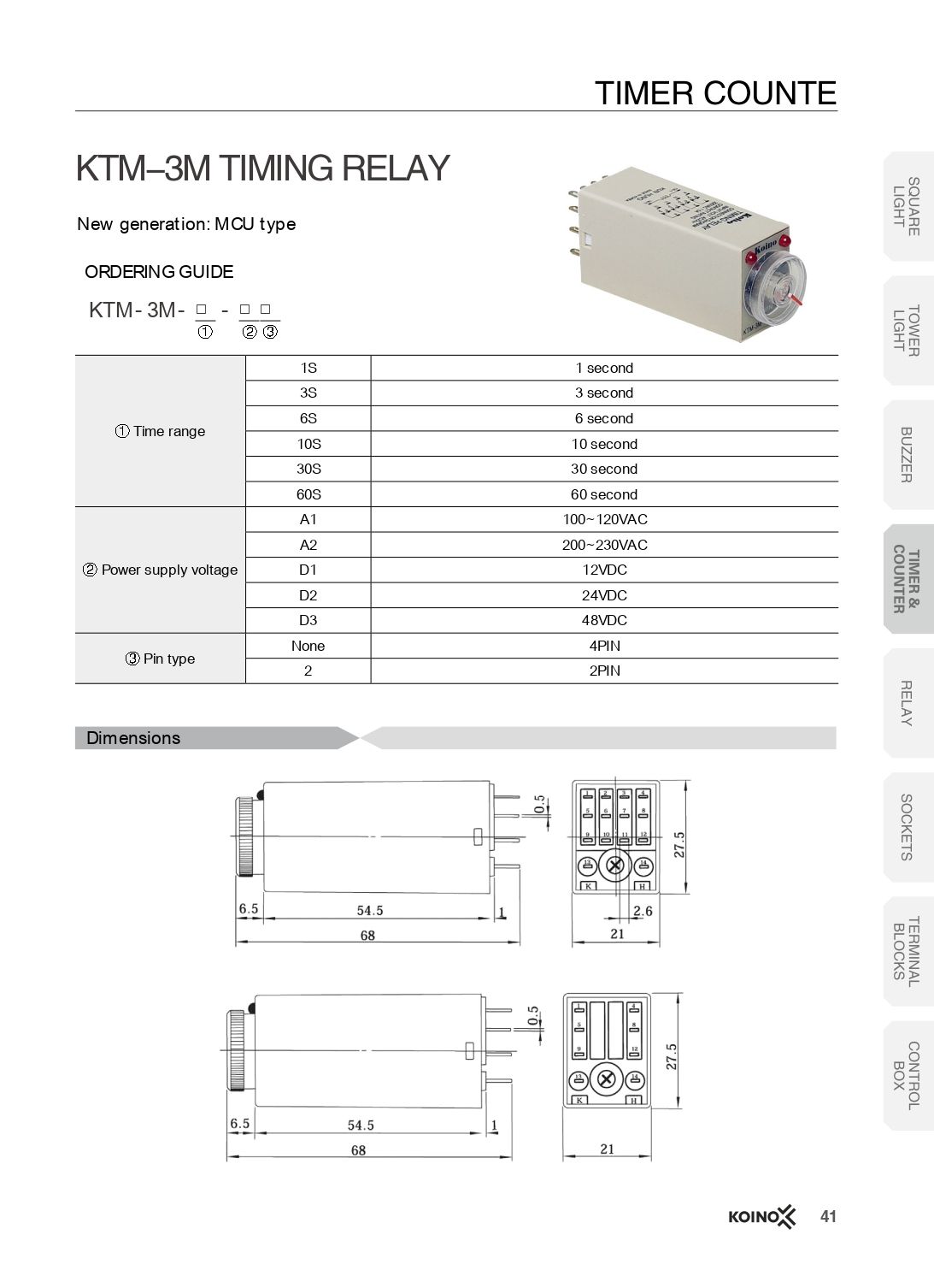 Bộ hẹn giờ Koino KTM-3M - THIẾT BỊ CÔNG NGHIỆP VIHANKO